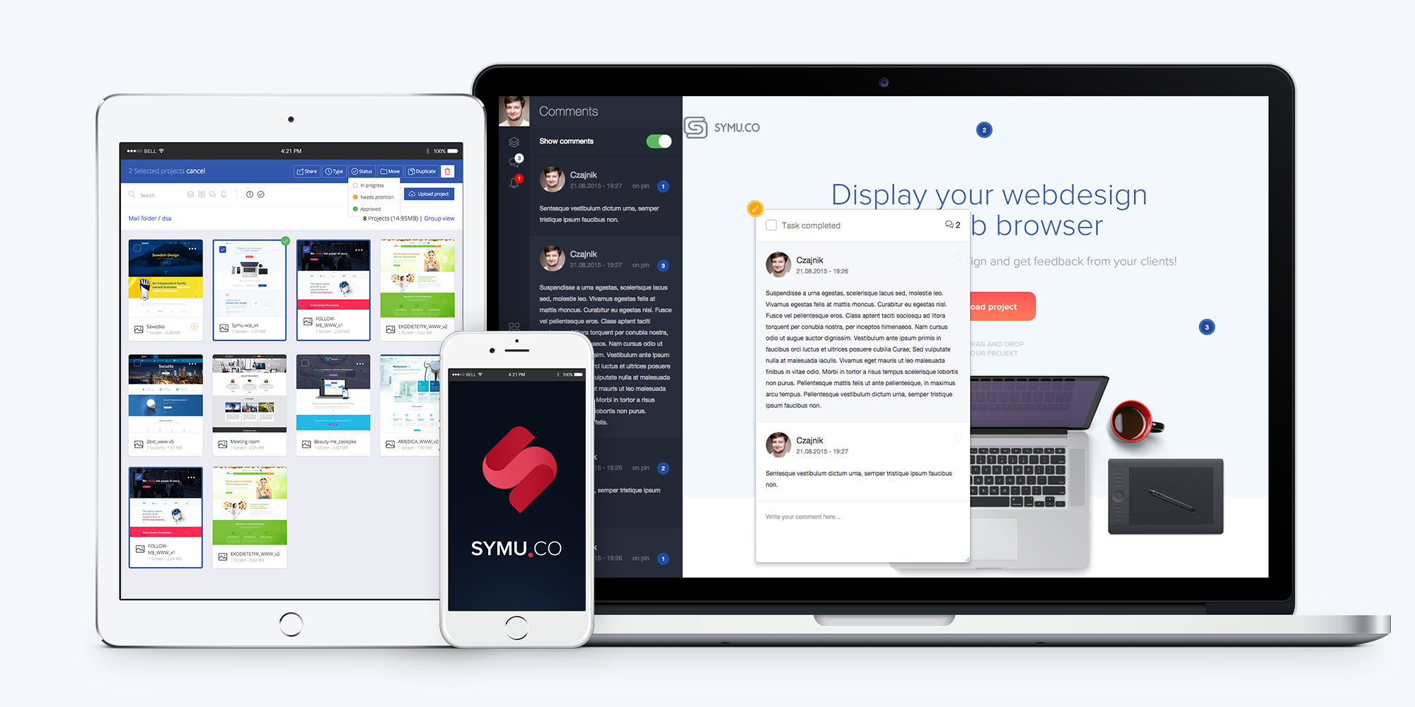 Symu.co - display your design in a web browser